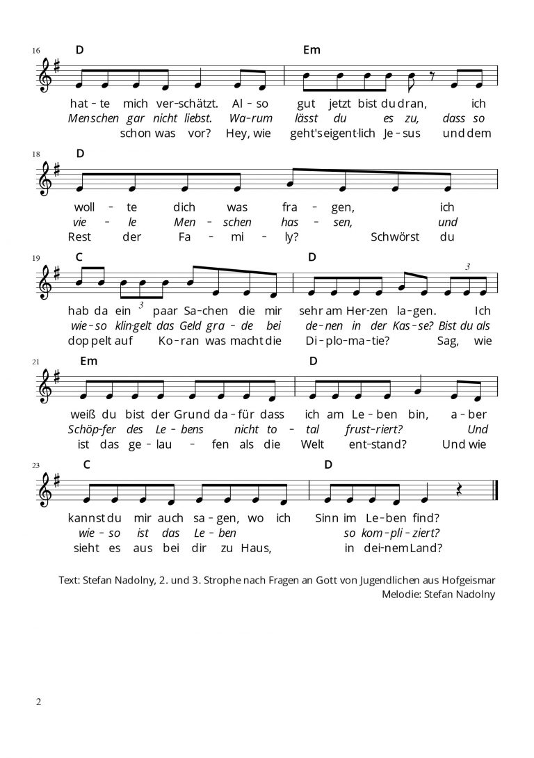 Hallo Mr. Gott - Zukunftsmusik